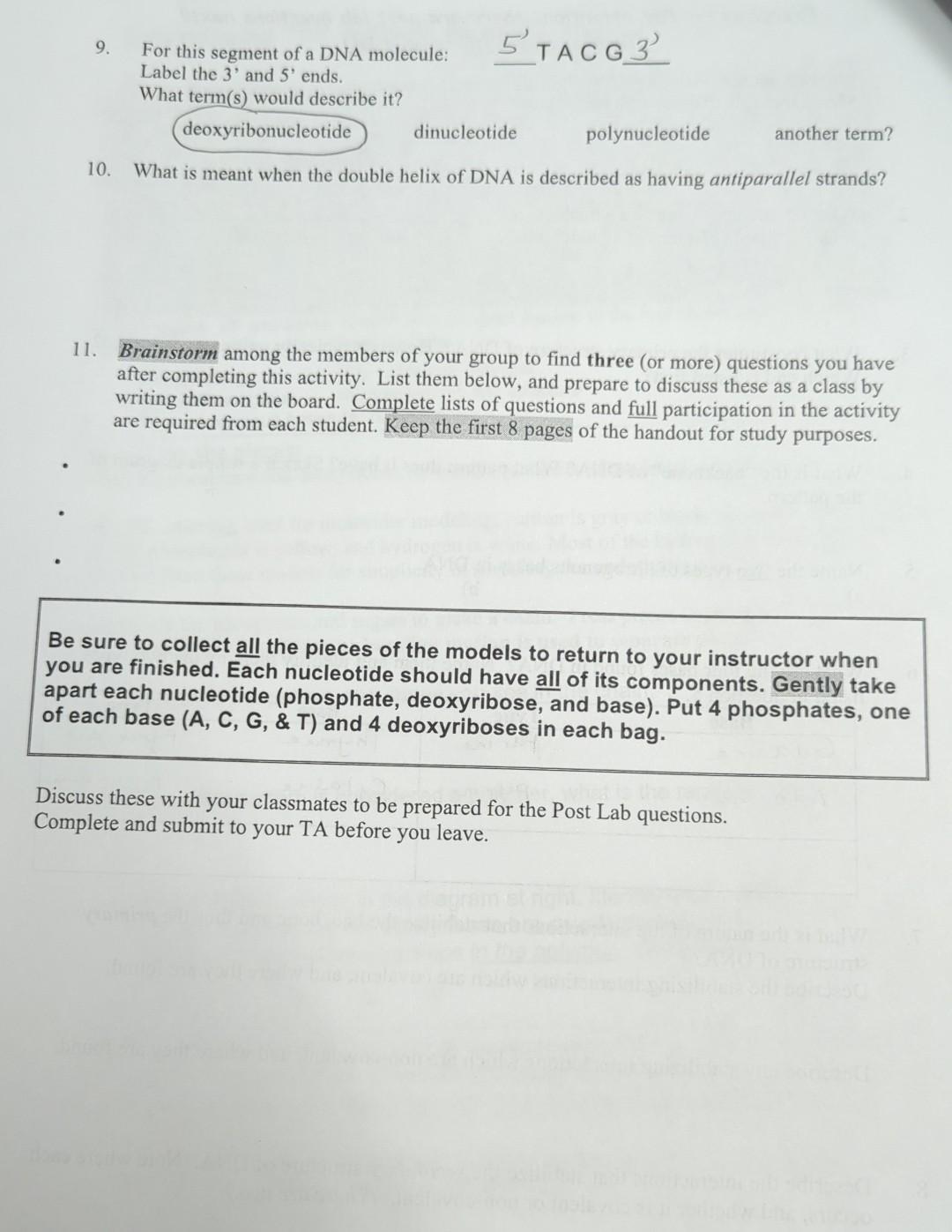 Solved 1. What components comprise a nucleoside? Sketch a | Chegg.com