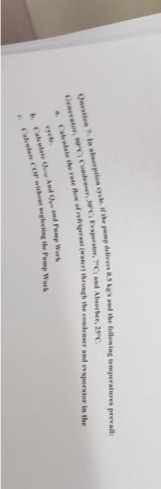 A. Catentate the rate fow of erfigerant (water) | Chegg.com