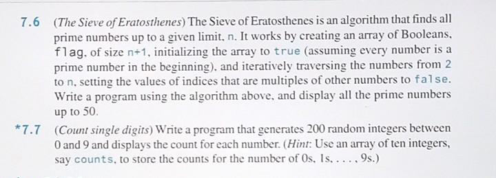 Solved 76 The Sieve Of Eratosthenes The Sieve Of 0854