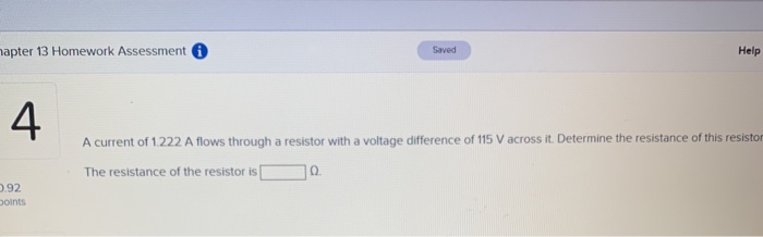 Solved apter 13 Homework Assessment Saved Help 4 A current | Chegg.com Solved apter 13 Homework Assessment Saved Help 4 A current | Chegg.com