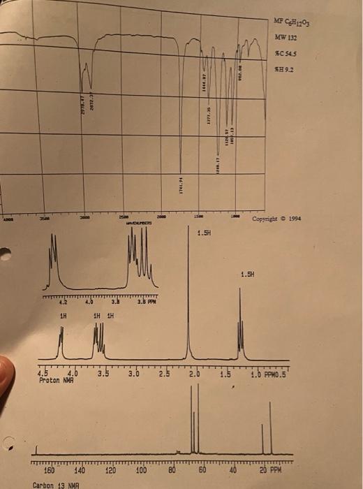 Solved need help determining which structure this NMR is for | Chegg.com