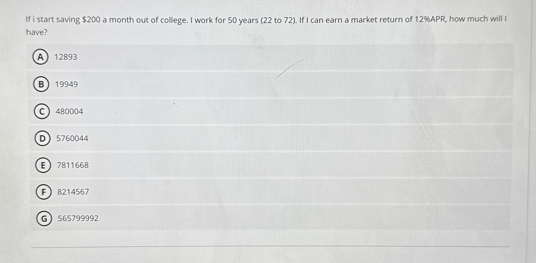 Solved If i start saving $200 ﻿a month out of college. I | Chegg.com