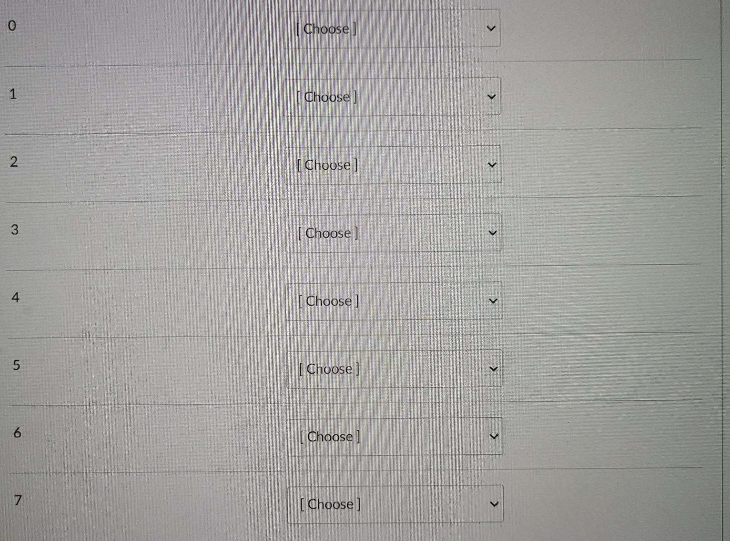 Solved Select the item (on right) that is stored in the | Chegg.com