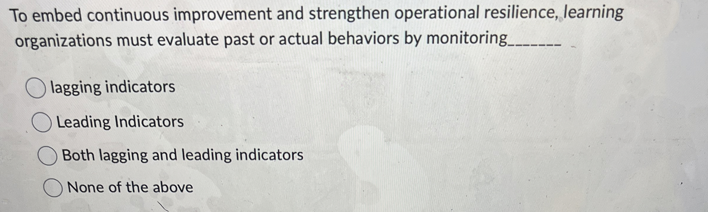 Solved To embed continuous improvement and strengthen | Chegg.com