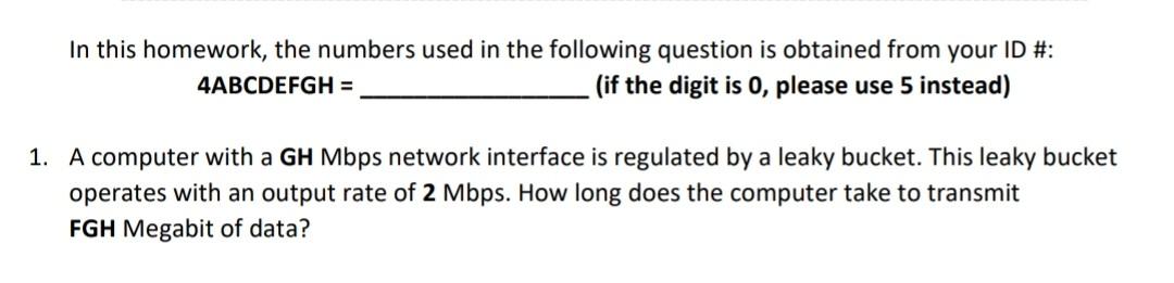 Solved In this homework, the numbers used in the following | Chegg.com