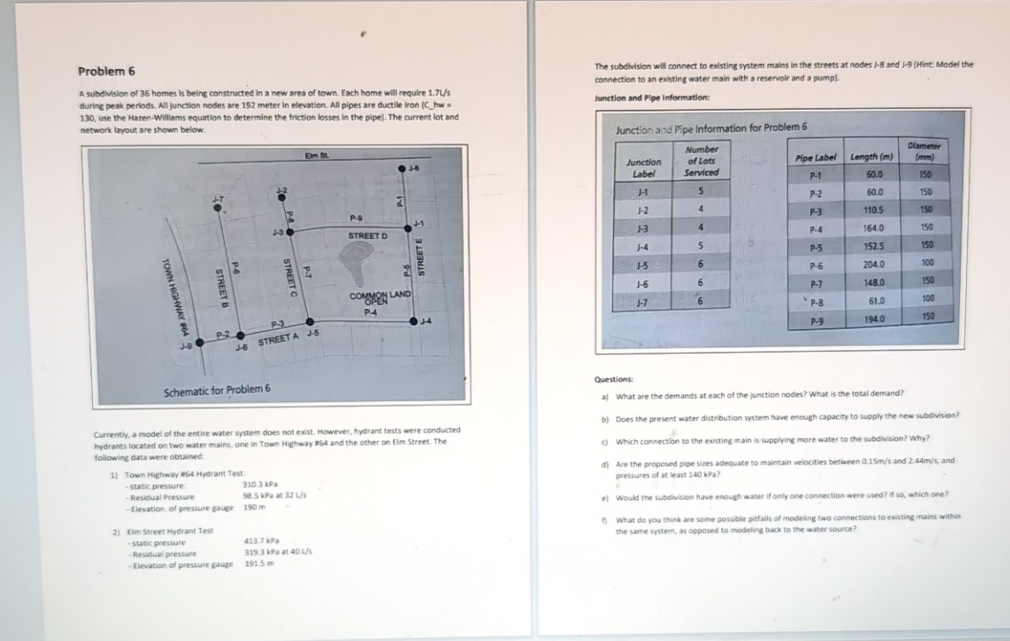 Problem 6A subdivsion of 36 ﻿homes is beine | Chegg.com