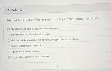 Solved Question 2Select all the correct answers for glucose | Chegg.com