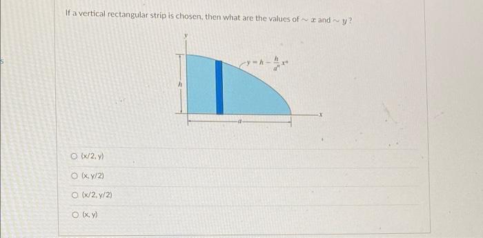 Solved If a vertical rectangular strip is chosen as the | Chegg.com