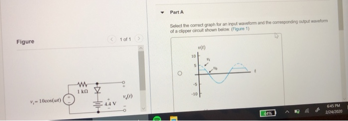 Solved Part A Select The Correct Graph For An Input Waveform 
