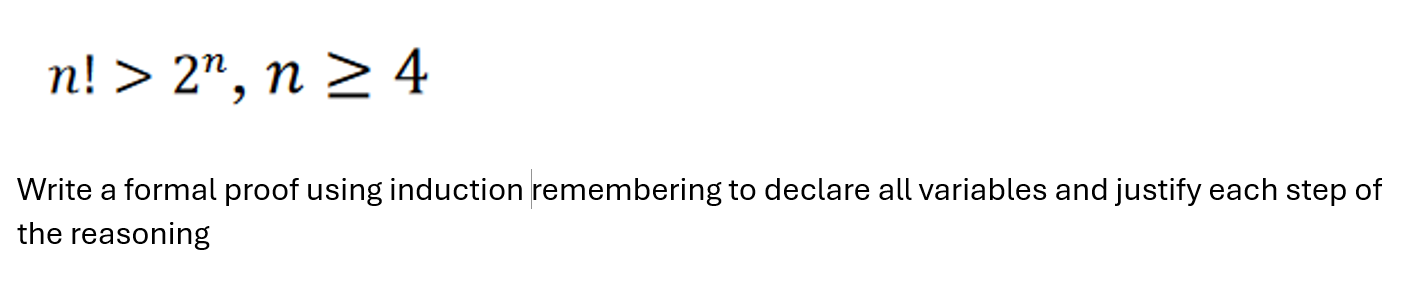 Solved Write a formal proof using induction remembering to | Chegg.com