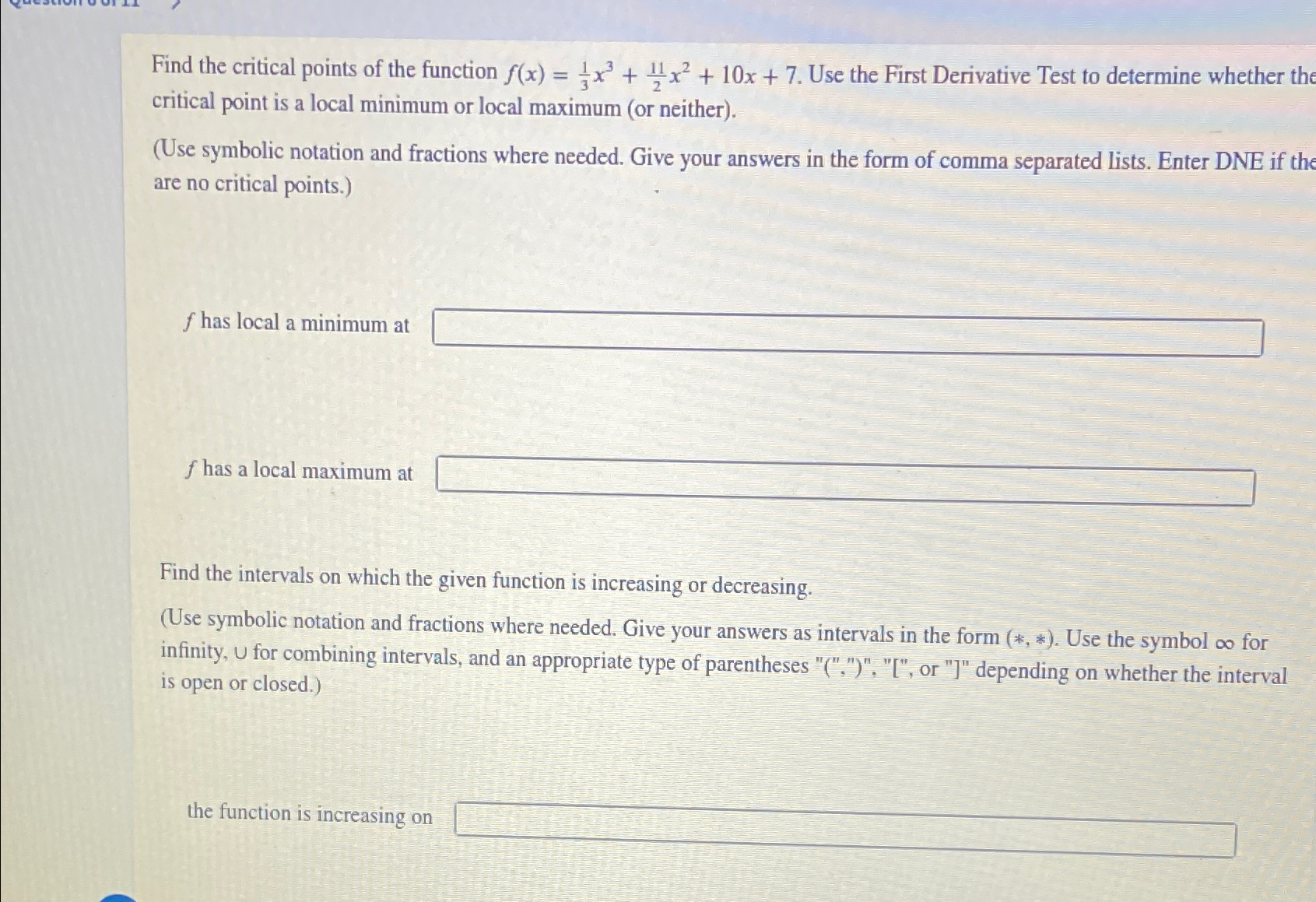 Solved Find the critical points of the function | Chegg.com