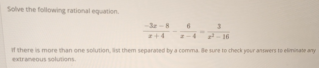 Solved Solve the following rational | Chegg.com