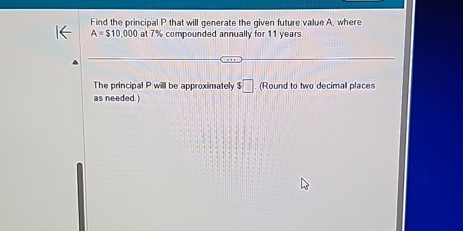 Solved Find the principal P that will generate the given | Chegg.com