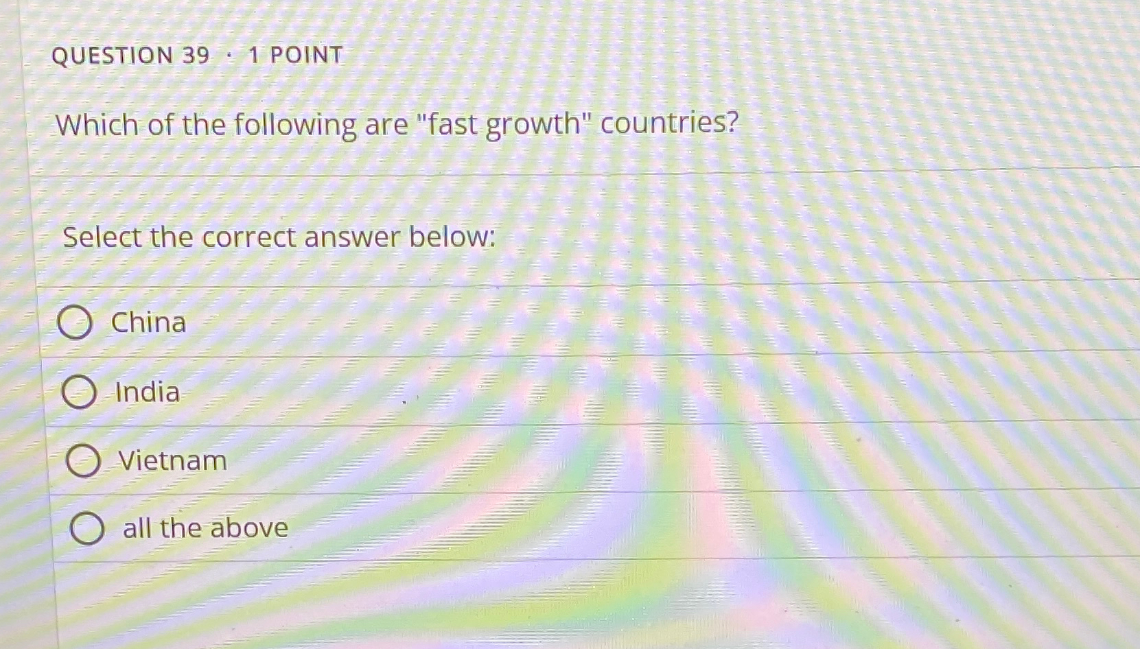 Solved QUESTION 39 * 1 ﻿POINTWhich of the following are | Chegg.com