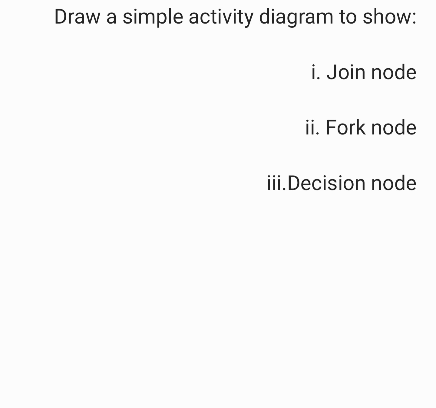 Solved Draw a simple activity diagram to show:i. ﻿Join | Chegg.com