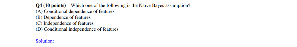 Solved Q4 (10 ﻿points) ﻿Which one of the following is the | Chegg.com