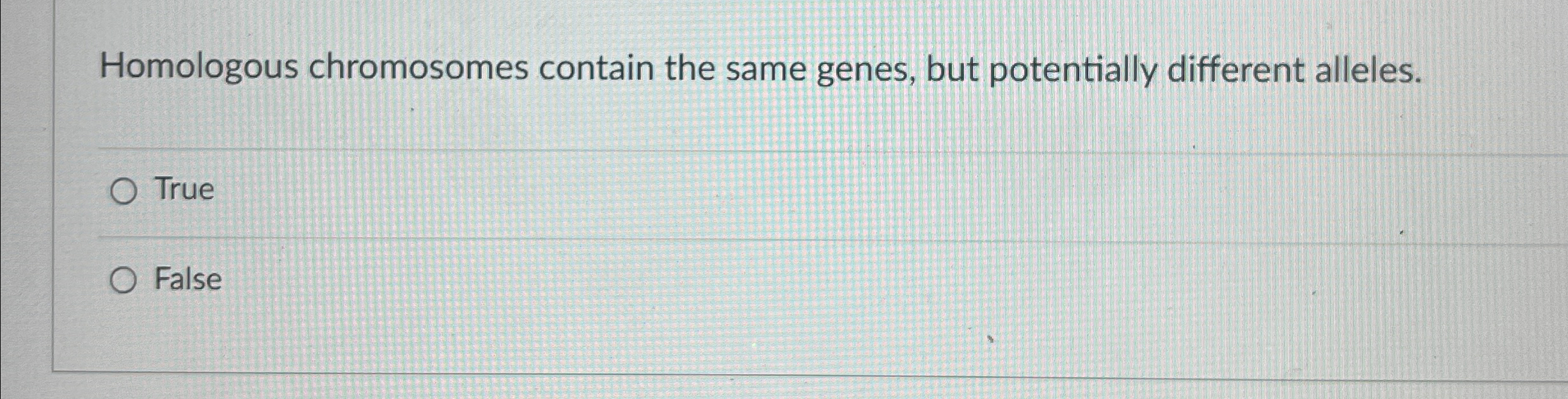 Solved Homologous chromosomes contain the same genes, but | Chegg.com