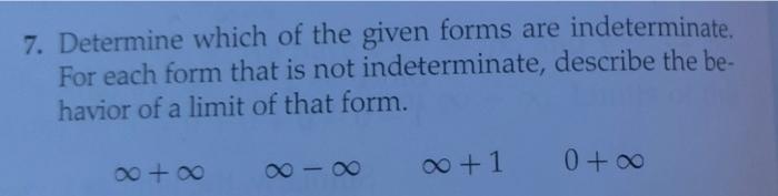 Solved 7. Determine which of the given forms are | Chegg.com