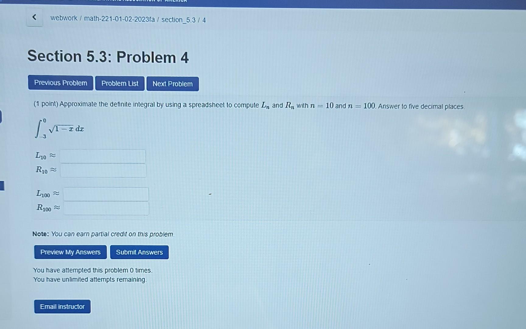 Solved (1 point) Approximate the definite integral by using | Chegg.com