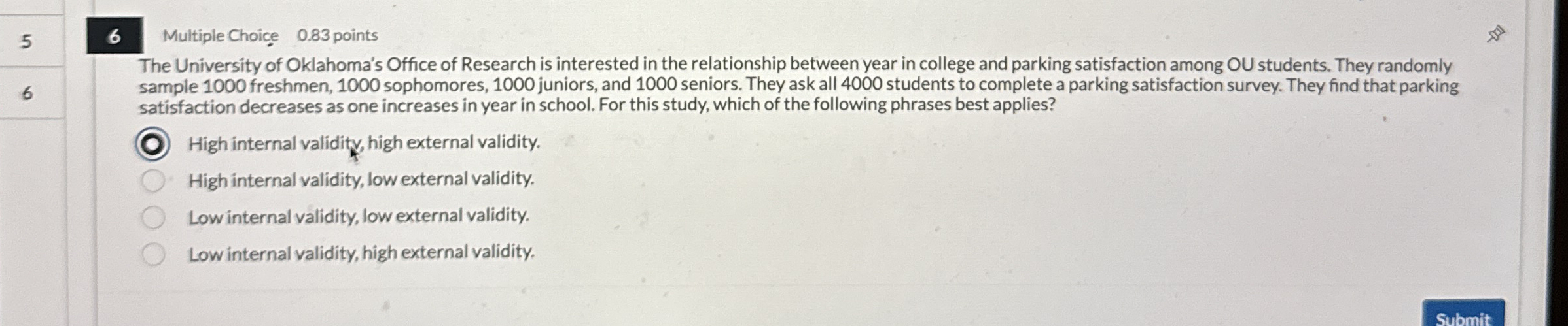 56Multiple Choice 0.83 ﻿pointsThe University of | Chegg.com