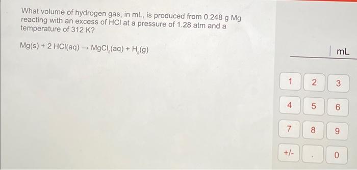 Solved What volume, in liters, of hydrogen gas at 32.5∘C and | Chegg.com