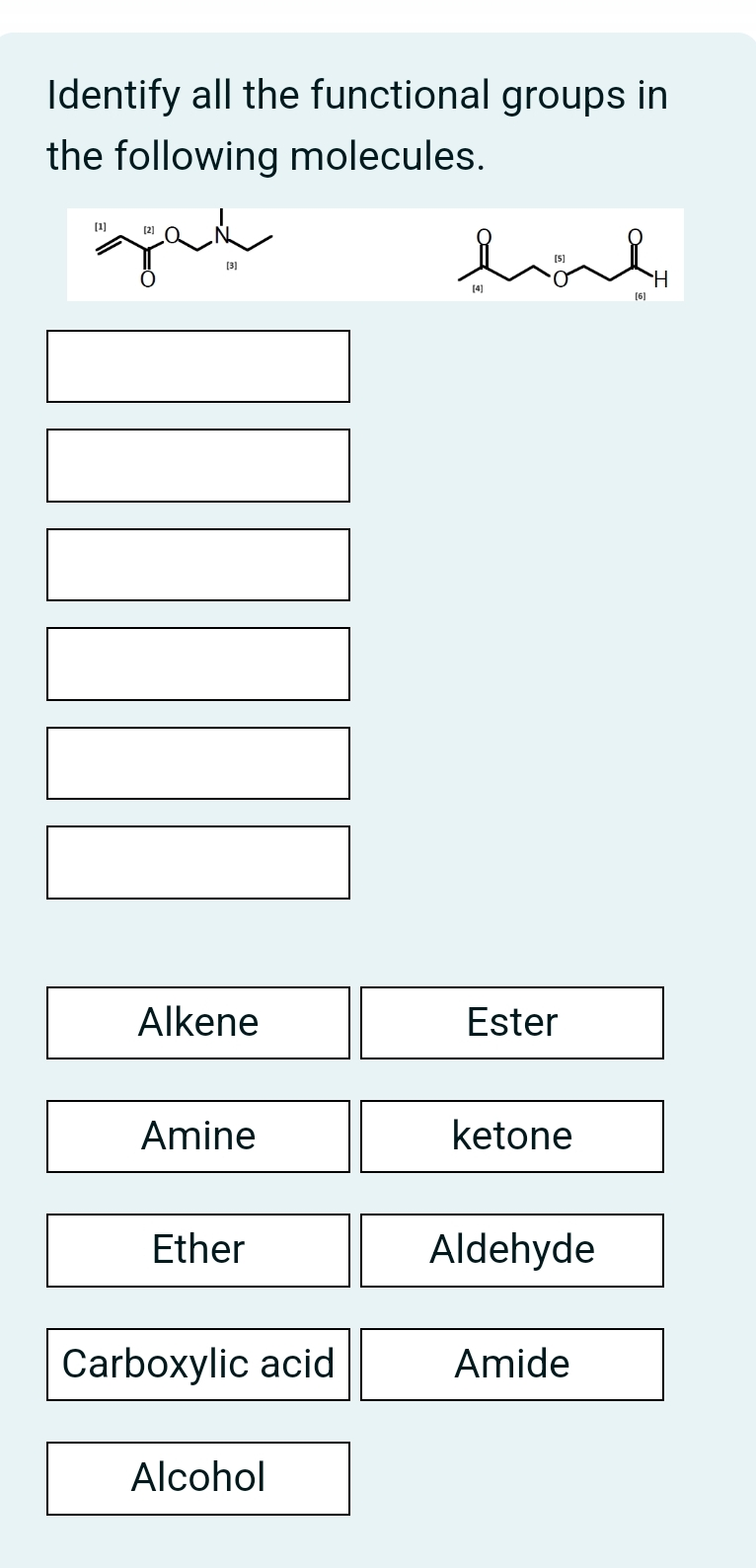 Solved Identify all the functional groups in the following | Chegg.com