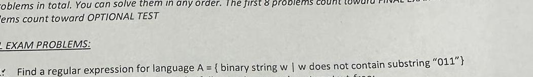 Solved Find A Regular Expression For Language Binary String 