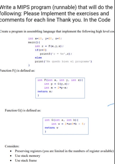 Solved Write a MIPS program (runnable) that will do the | Chegg.com