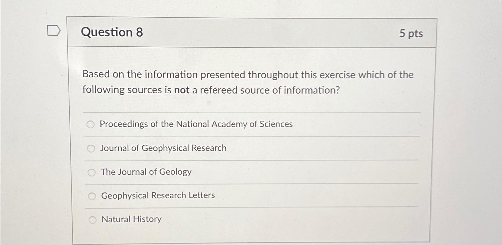 Solved Question 85 ﻿ptsBased on the information presented | Chegg.com