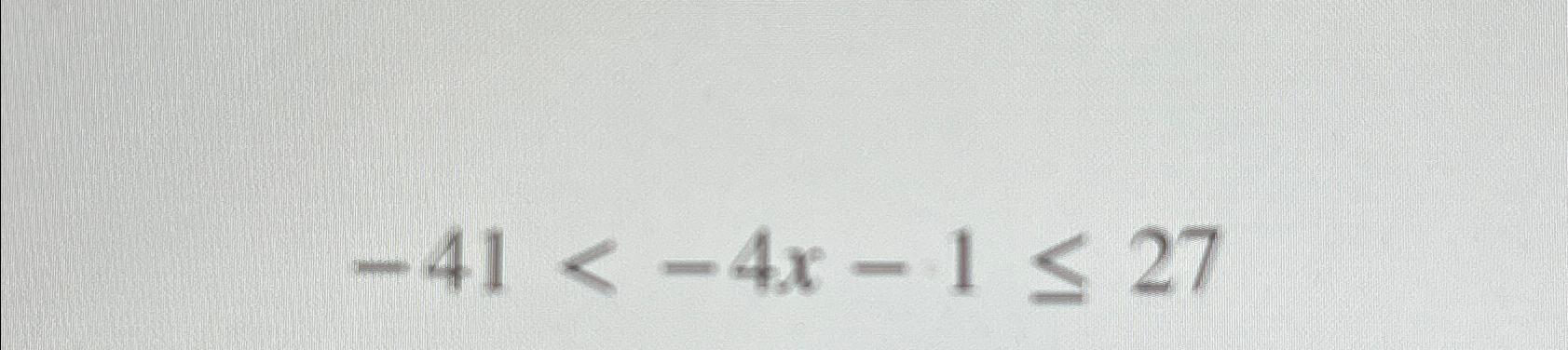Solved -41