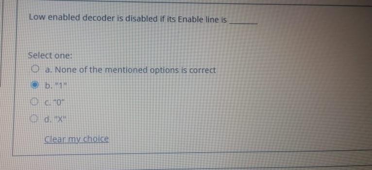 Solved Low enabled decoder is disabled if its Enable line is | Chegg.com