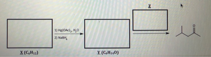 Solved Compound X (C6H12 reacts with Hg(OAc)2, H20 followed | Chegg.com