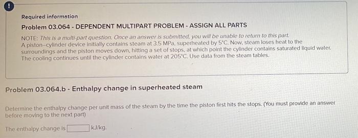 Solved Required information Problem 03.064 - DEPENDENT | Chegg.com