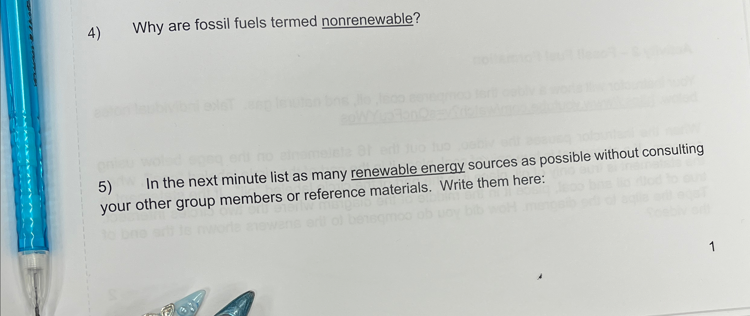 Solved Why are fossil fuels termed nonrenewable?In the next | Chegg.com