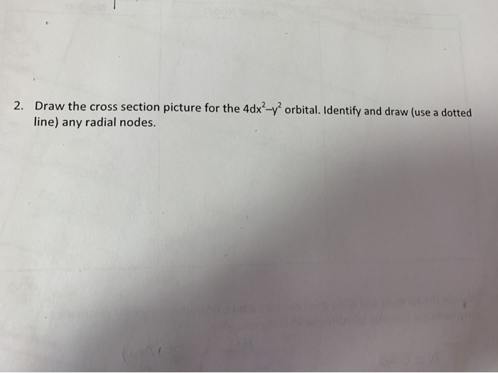Solved 2. Draw the cross section picture for the 4dx?-y? | Chegg.com