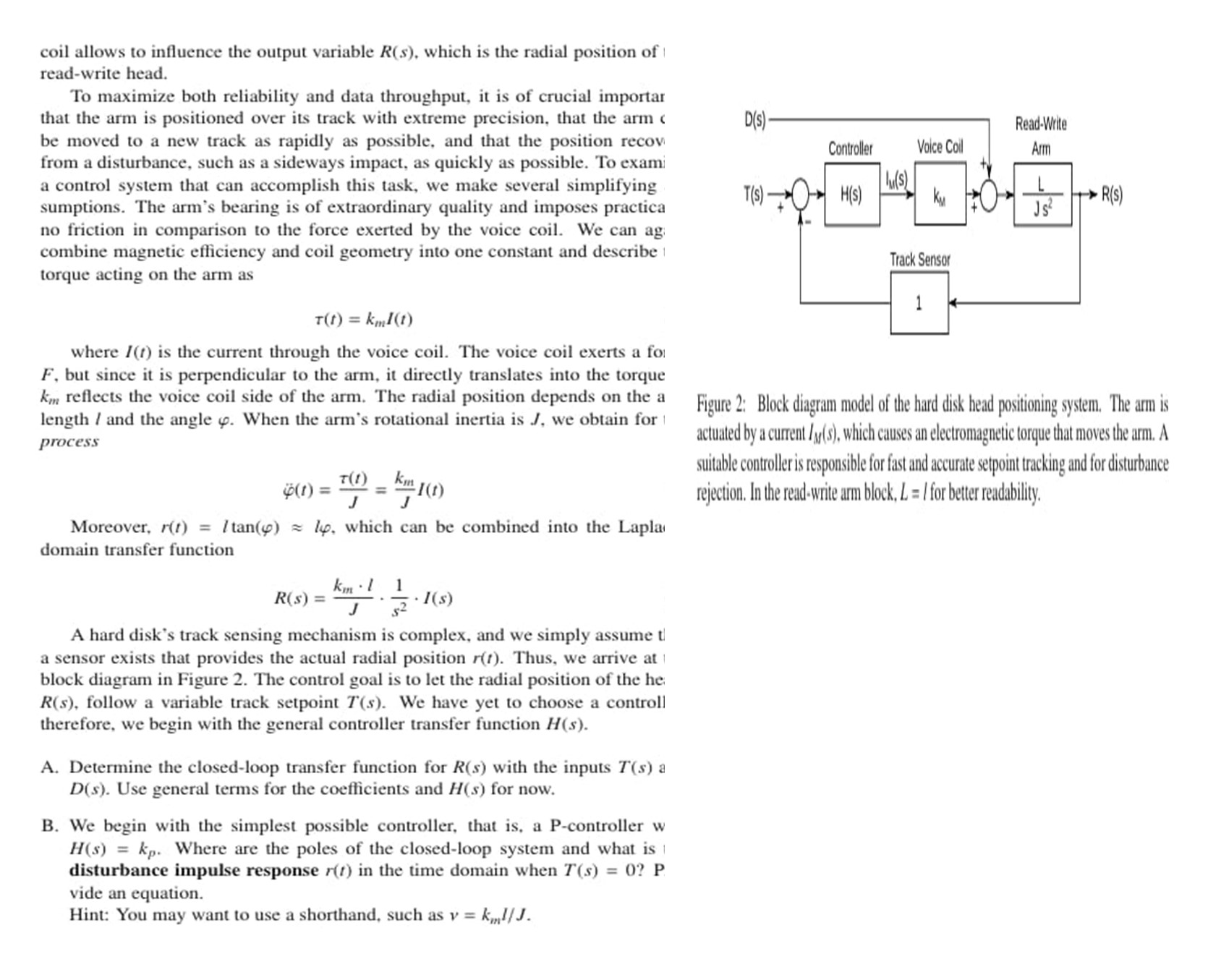 coil allows to influence the output variable R(s), | Chegg.com
