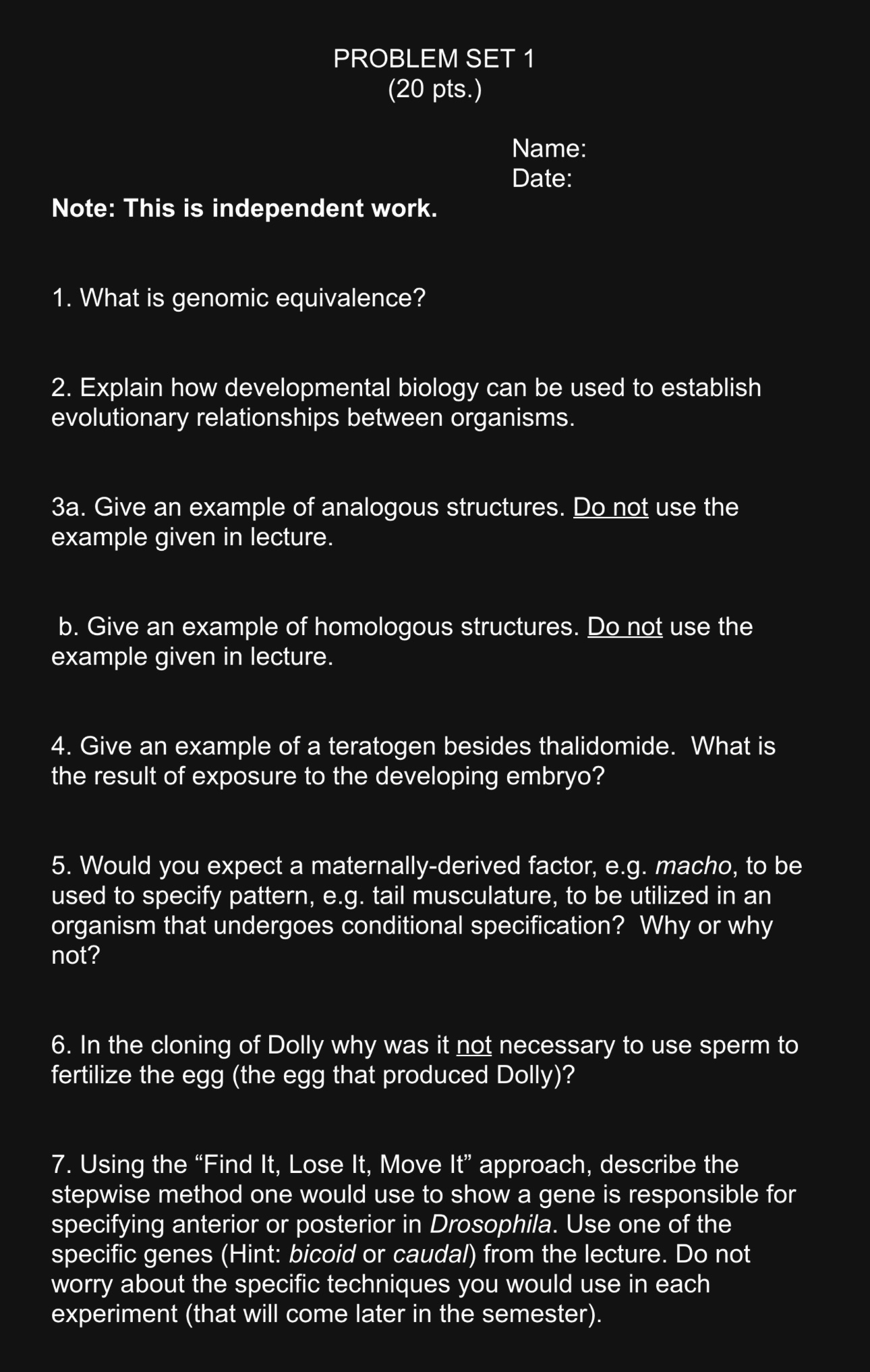 Solved PROBLEM SET 1(20 ﻿pts.)Name:Date:Note: This is | Chegg.com