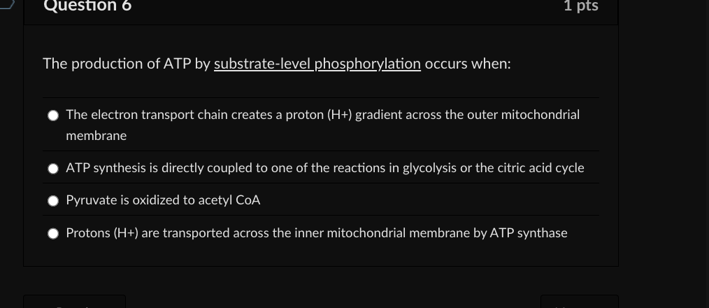 Solved The production of ATP by substrate-level | Chegg.com