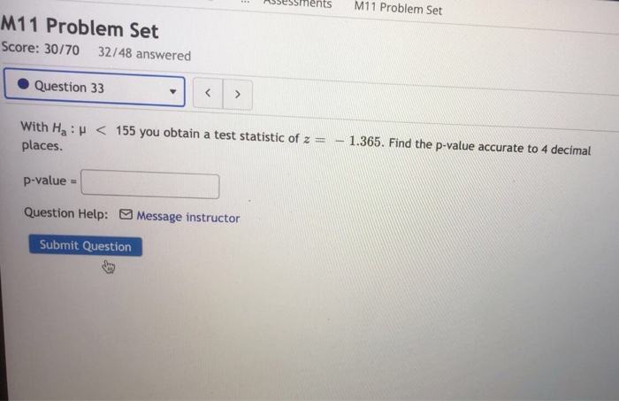 Solved M11 Problem Set Score: 30/70 32/48 answered Question | Chegg.com