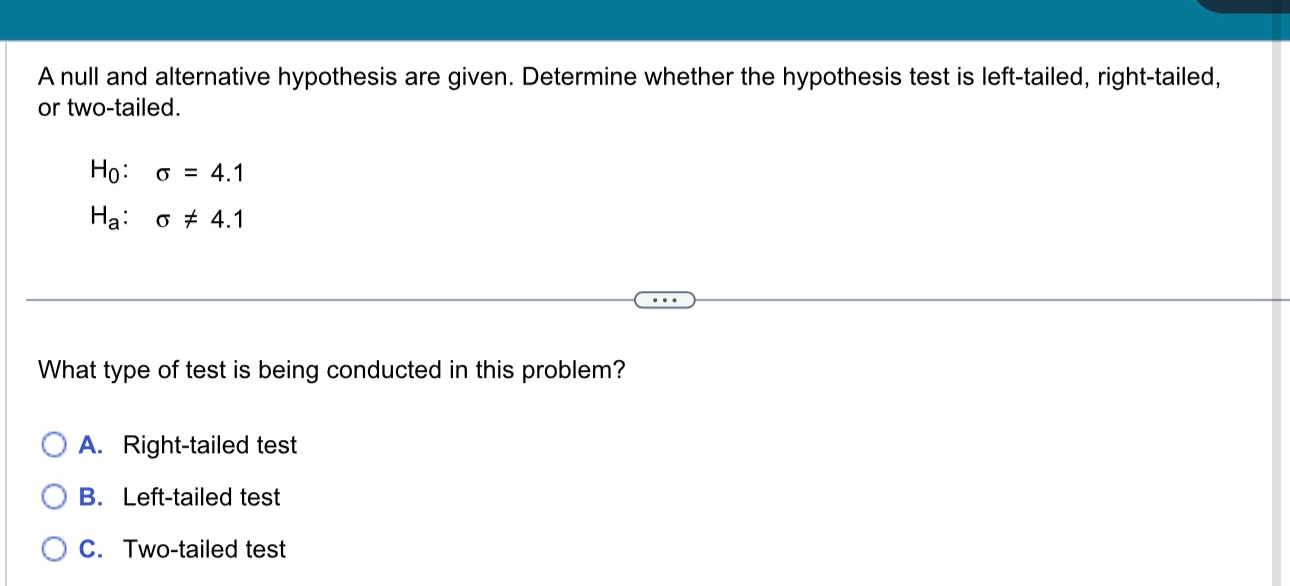 Solved A null and alternative hypothesis are given. | Chegg.com