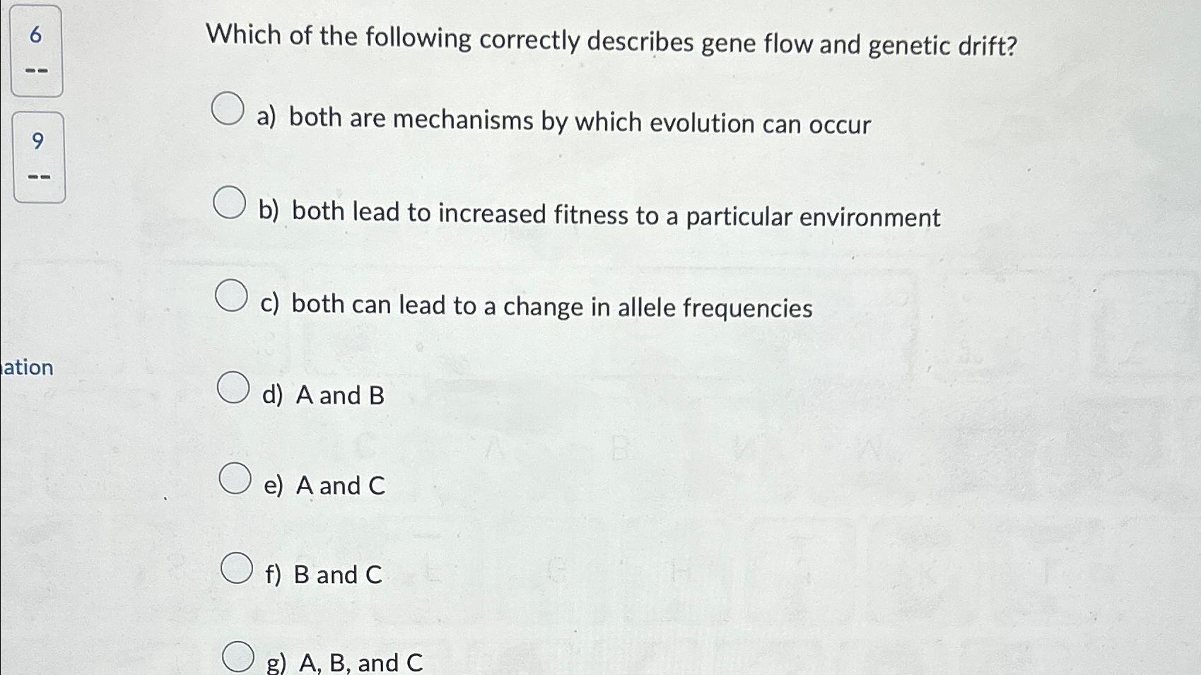 Solved 6Which of the following correctly describes gene flow | Chegg.com