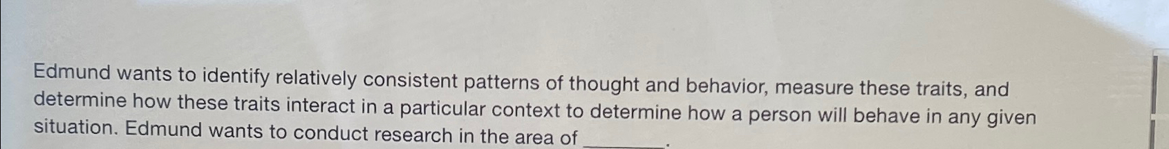 Solved Edmund wants to identify relatively consistent | Chegg.com