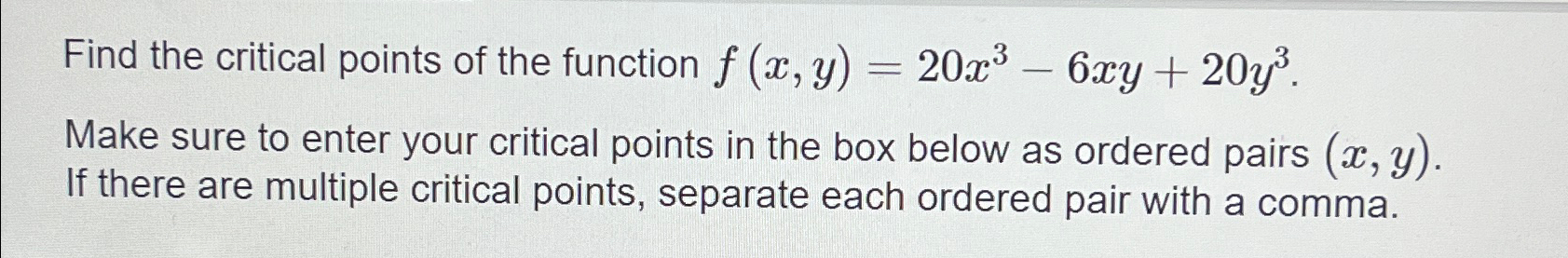 Solved Find the critical points of the function | Chegg.com