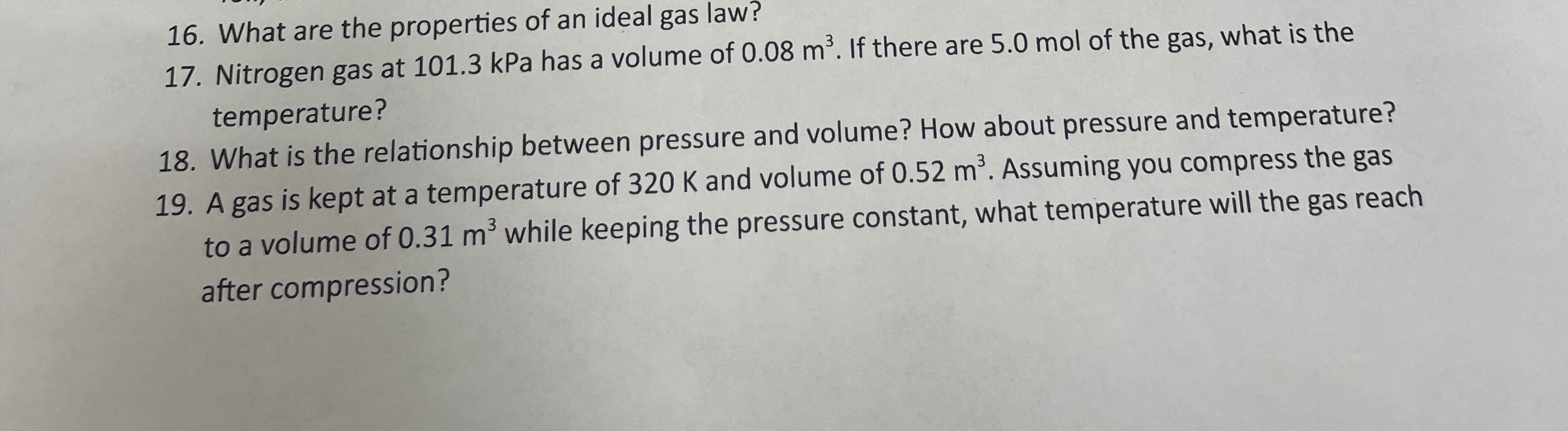 Solved What are the properties of an ideal gas law?Nitrogen | Chegg.com