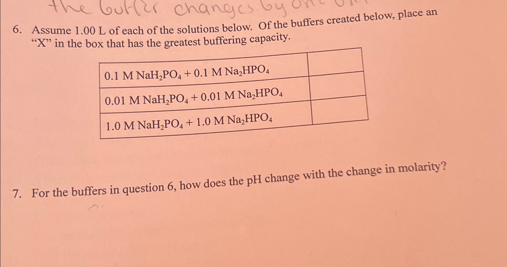 Solved Assume 1.00L ﻿of each of the solutions below. Of the | Chegg.com