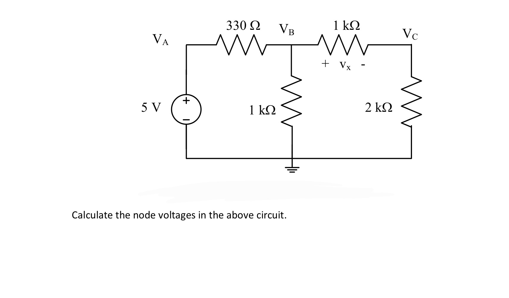 Solved Calculate the node voltages in the above circuit. | Chegg.com