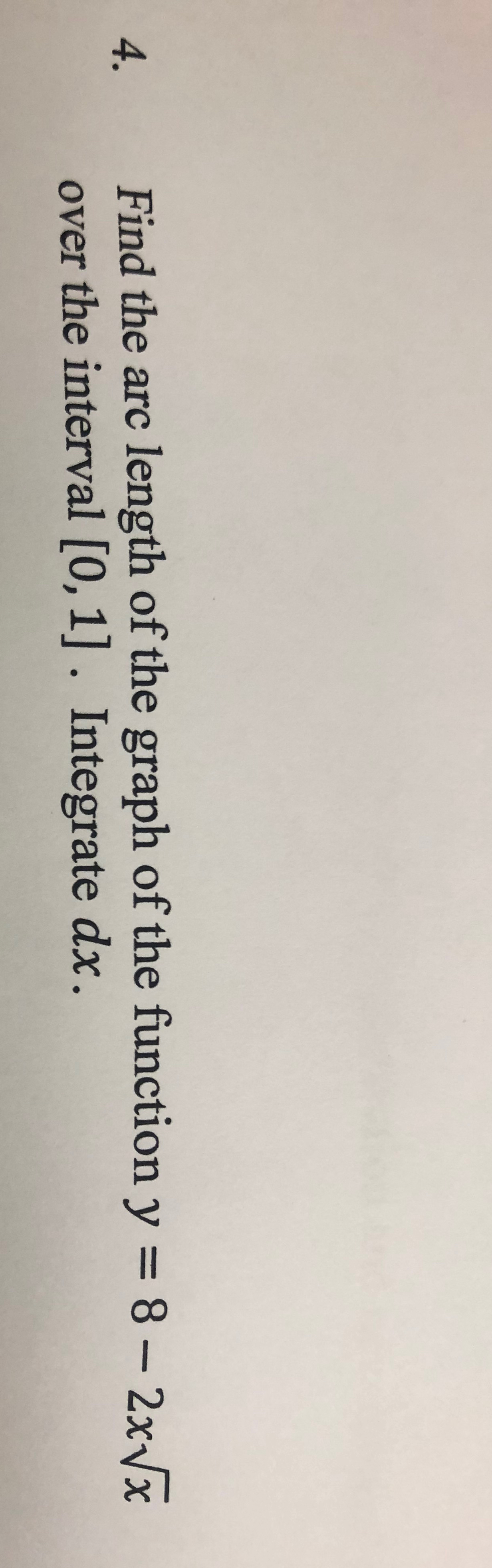 Solved Find the arc length of the graph of the function | Chegg.com
