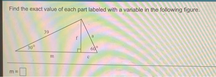 Solved Find the exact value of sec 30°. sec 30º = Find the | Chegg.com