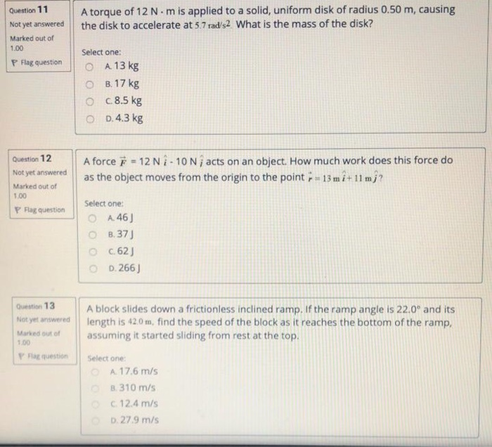Solved A torque of 12 N.m is applied to a solid, uniform | Chegg.com