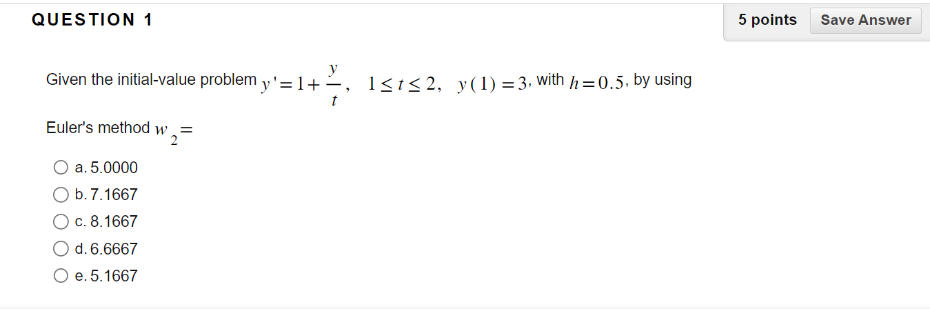 Solved QUESTION 1Given the initial-value problem | Chegg.com